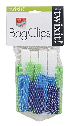 Linden Sweden Twixit! Bag Clips - Set of 20 - Keep Food Fresh, Prevent Spillage - Great for Storage and Organization - Microwave, Freezer and Dishwasher-Safe - BPA-Free