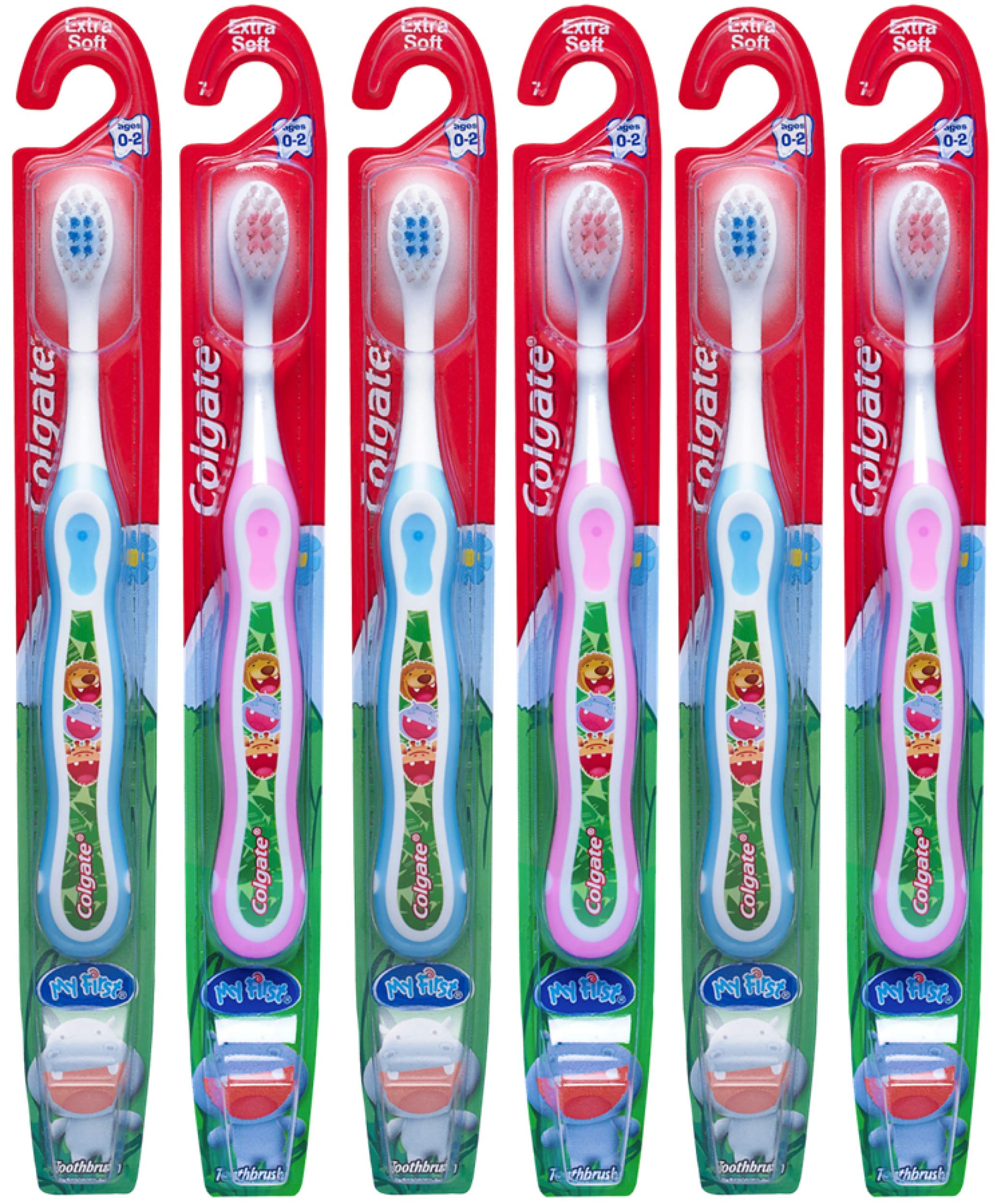 Colgate My First Baby and Toddler Toothbrush, Extra Soft - 6 pack