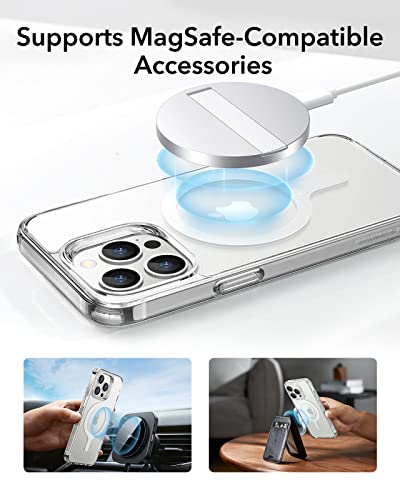 ESR MagSafe Ring 360 (HaloLock), MagSafe Sticker, MagSafe Magnet, Universal Magnetic Conversion Kit for iPhone 14/13/12/11/X Series, Galaxy S23/S22/S21/20 and More, 2 Pack, MagSafe Accessories, White