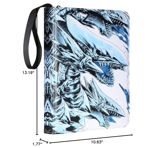 Card Binder for YuGiOh Cards - 9 Pocket Card Holder Book with Sleeves Compatible with Yugioh Cards, Holds 720+ Cards