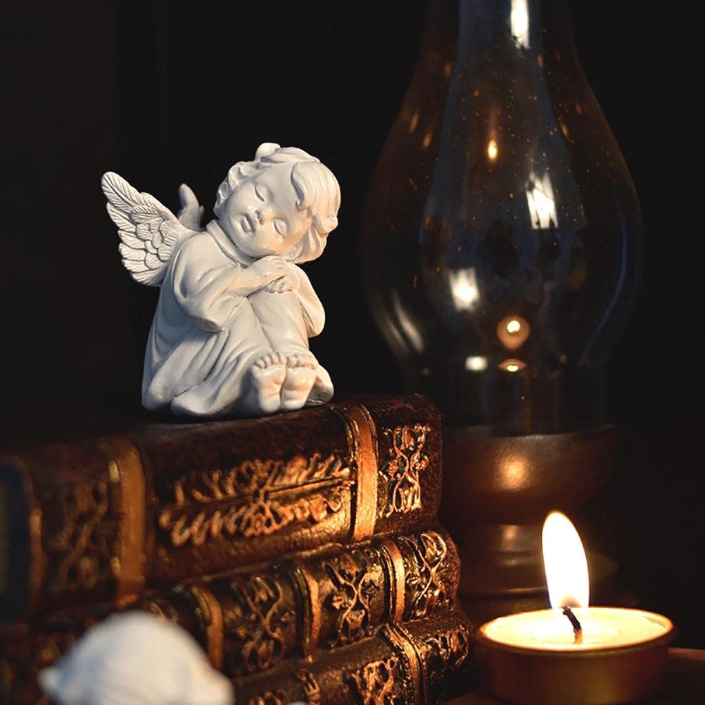 KTNAJOL Angel Resin Garden Statue Figurine Fairy Angel Sculpture Home Decoration