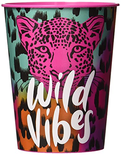 amscan Colorful Leopard Print Safari Favor Cup - 1 Pc. White,Colorful