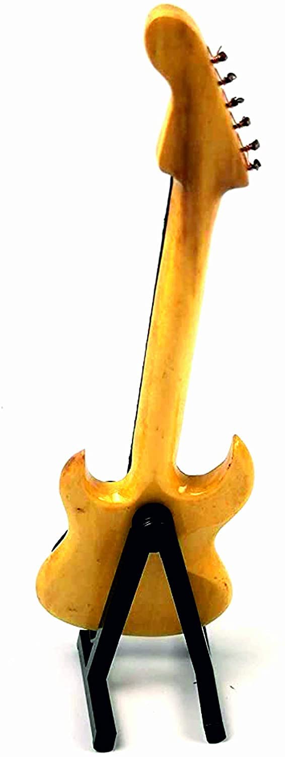 ALANO 17cm Yelloe Mini Electric Guitar Model Musical Instrument Ornaments Mini Guitar Model Home Decoration (GE21/23A-17)