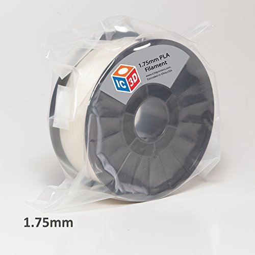 IC3D Natural 1.75mm PLA 3D Printer Filament - 1kg Spool - Dimensional Accuracy +/- 0.05mm - Professional Grade 3D Printing Filament - Made in USA
