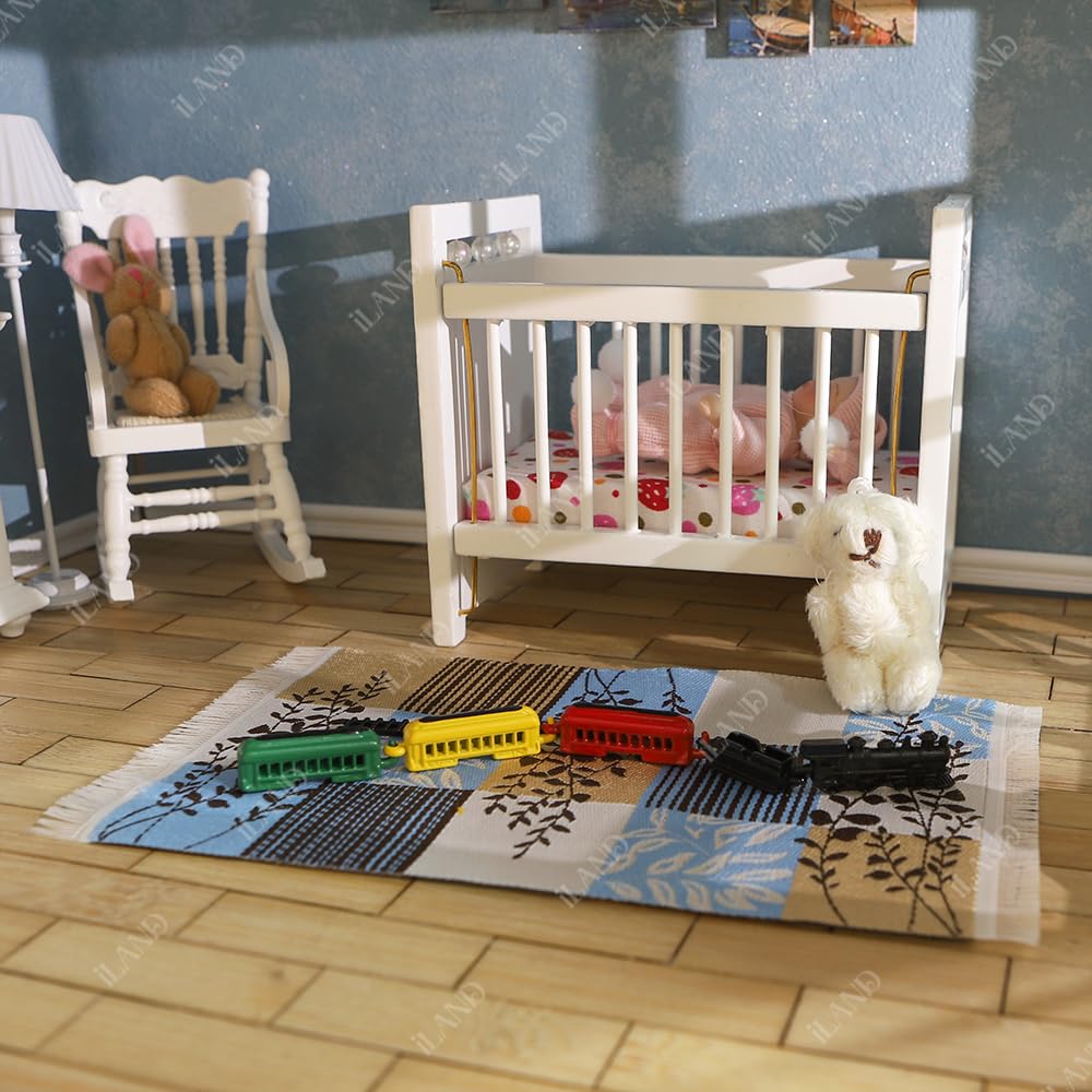 iLAND Miniature Dollhouse Furniture and Accessories for Dollhouse Nursery on 1/12 Scale (Lovely 14pcs)