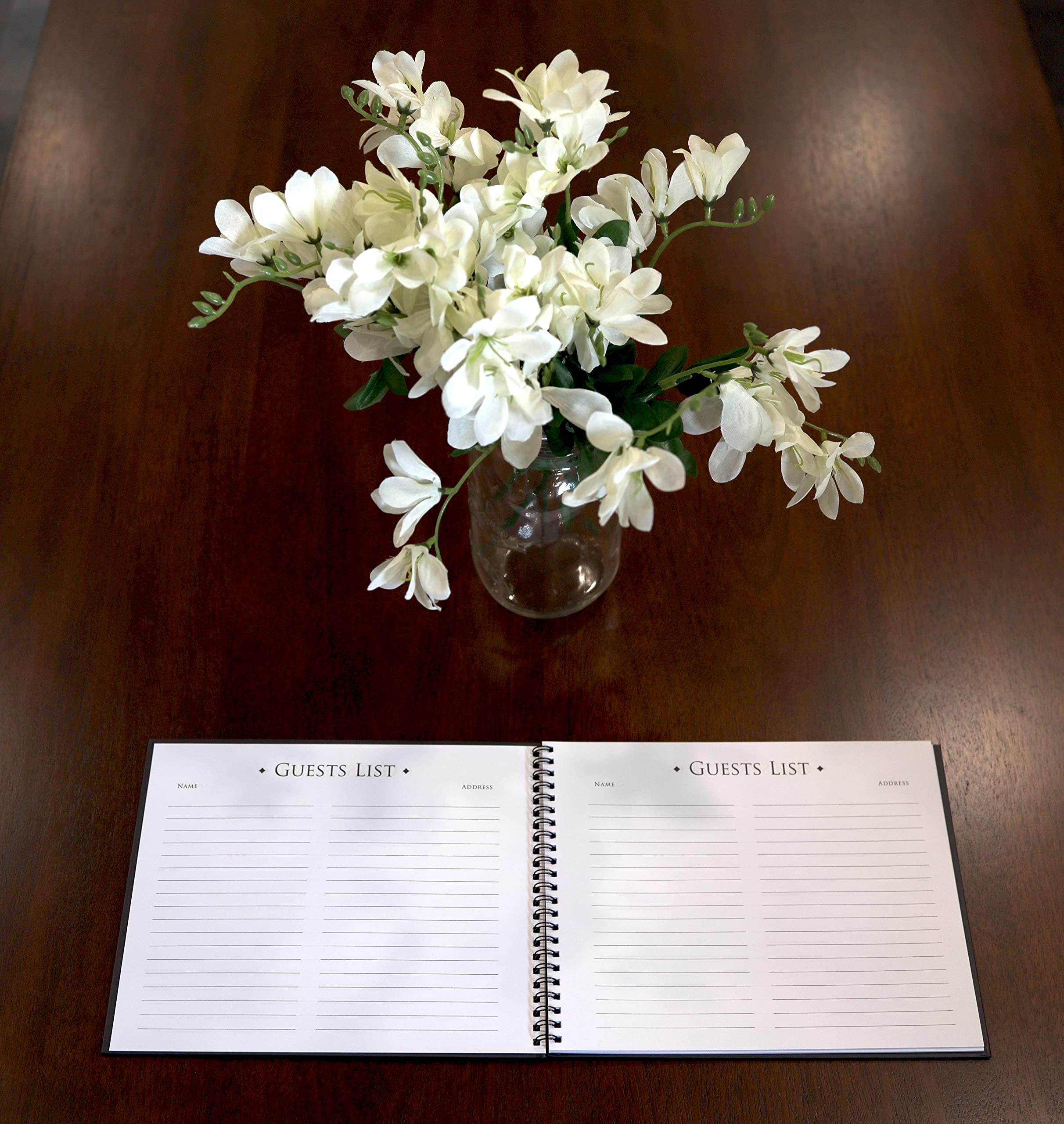 Iconikal Hardcover 1,260 Name Guestbook, Charcoal, 10 x 8 inches Record Guests Names Address Contact Information from Special Occasions