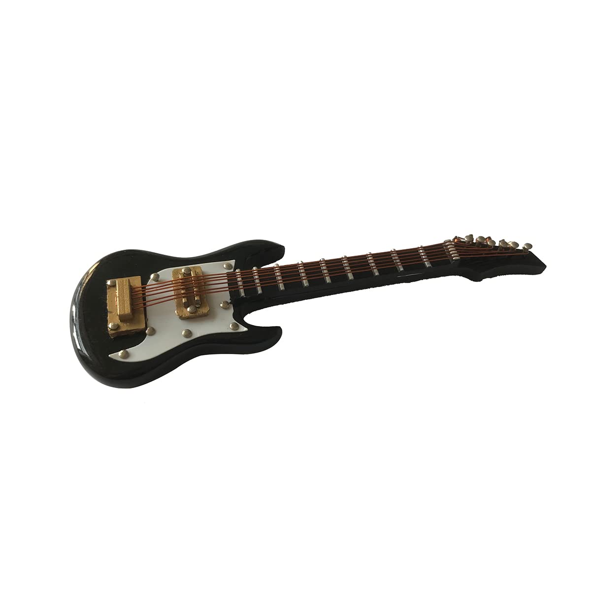 ALANO 9cm Black Electric Guitar Ornament Mini Guitar Model Musical Ornaments(GE7B-9)