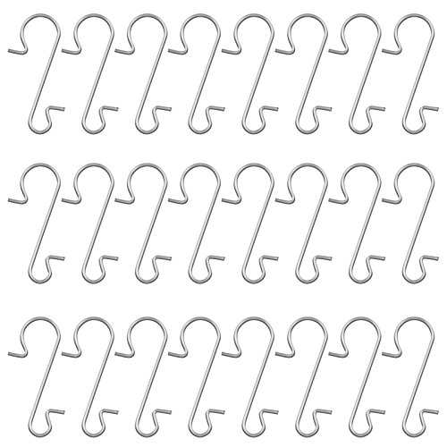 Naler Ornament Hooks Stainless Steel S-Shaped Hangers for Christmas Ornaments Decorations, 120 Pack