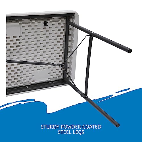 Iceberg IndestrucTable Commercial Folding Table, Indoor or Outdoor, Platinum, 750 lbs. Weight Capacity, 24β W x 48β L