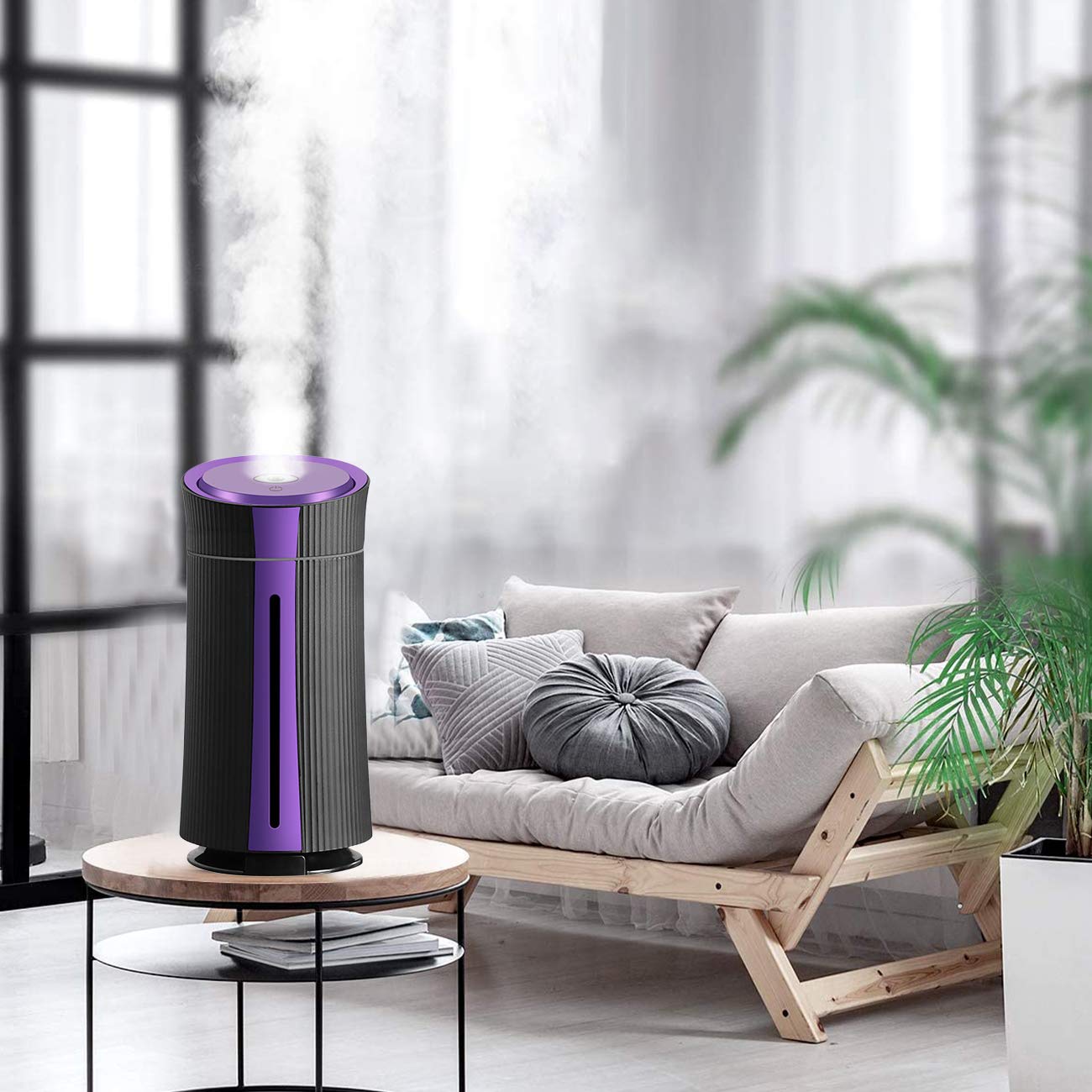 Cool Mist Humidifier, 1100ml Air Humidifier Mini,Ultrasonic Humidifier With Led Light Quiet Operation For Bedroom, Home,Large Room, Baby Room