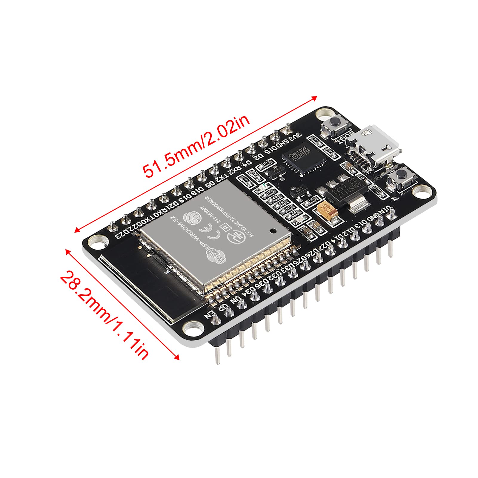 AITRIP 3PCS New CH9102X Chip ESP32 ESP-32 ESP-32S ESP-WROOM-32 Development Board CH9102X WiFi+Bluetooth Ultra-Low Power Consumption Dual Core for Arduino