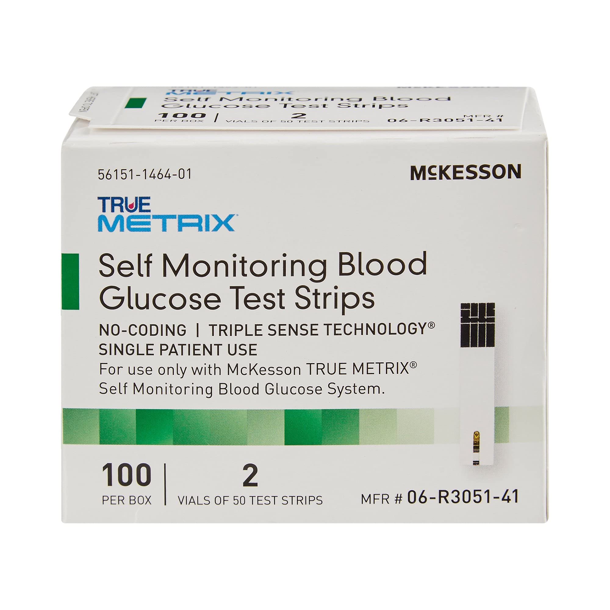 McKesson TRUE METRIX Self-Monitoring Blood Glucose Test Strips - Supplies for Diabetes Self Monitor Systems, 100 Strips, 2 Packs, 200 Total