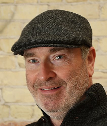 Irish Touring Cap Made in Ireland Fitted Slim Fit Genuine Tweed Charcoal S