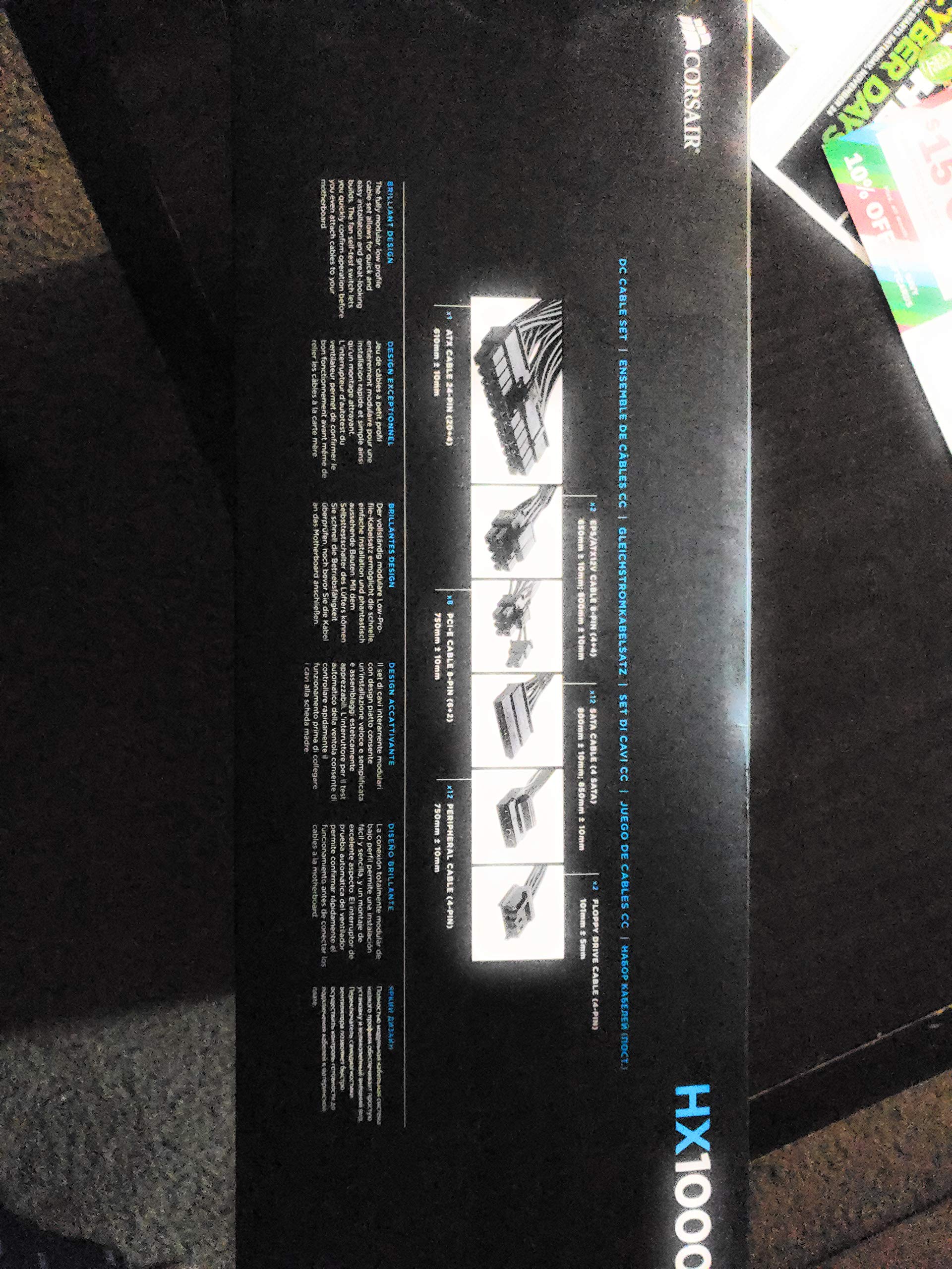 CORSAIR HXi Series, HX1000i, 1000 Watt, 80+ Platinum Certified, Fully Modular - Digital Power Supply