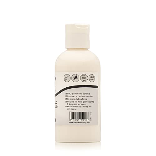 Glass Polish 14013 Plastic & Acrylic Cutting Compound with Micro Abrasives for Professional Polishing - 8.8 oz