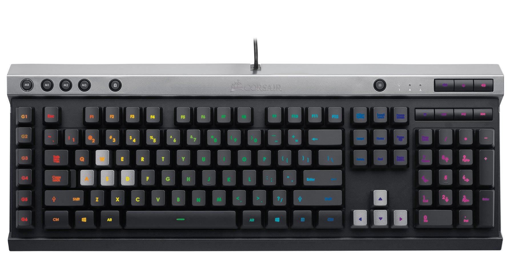 Corsair K40 Gaming Keyboard, 6 Programmable G Keys, Backlit Multicolor LED (CH-9000223-NA)