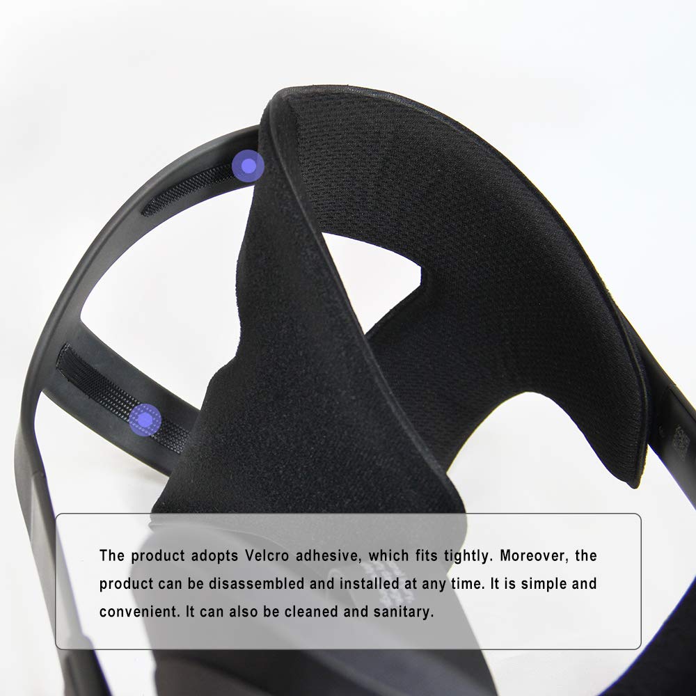 VRbrother Newer Version Head Pad for Oculus Quest VR Gravity Pressure Balance Cushion head Pad can reduce head pressure enjoying Virtual reality game ，head strap pad is made black sponge