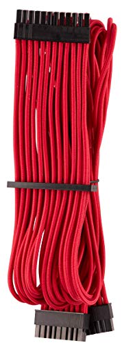 CORSAIR Premium Individually Sleeved PSU Cables Starter Kit β Red, 2 Yr Warranty, for Corsair PSUs