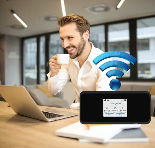 EVDO-LINK Bundle for Inseego 5G MiFiĀ® M2100 Hotspot | Global 5G Mobile Portable WiFi with Case and Extra Battery for All Day Battery Compatible with Verizon