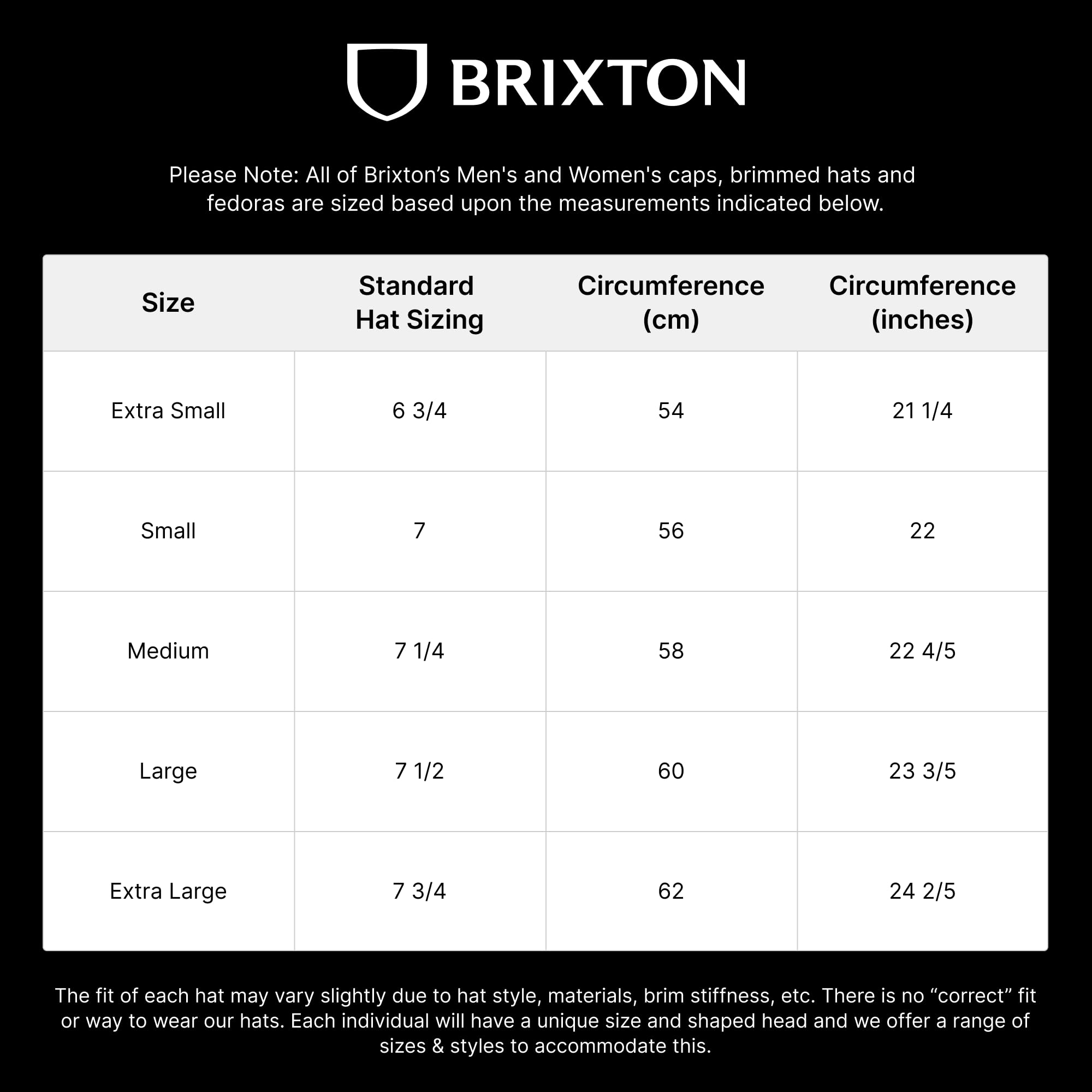 Brixton unisex adult Gain Fedora, Black, Medium US