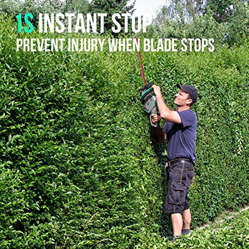 Litheli Cordless Hedge Trimmer 22″, 40V Battery Bush Trimmer Electric Hedge Trimmer for Pruning, with 2.0AH Battery and Charger