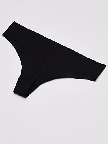 Calvin Klein Women's Invisibles Seamless Thong Panties, 5 Pack, Black 5 Pack, Medium