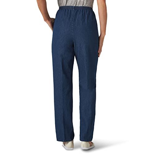 Chic Classic Collection womens Cotton Pull-on Pant With Elastic Waist Jeans, Original Stonewash Denim, 16 US