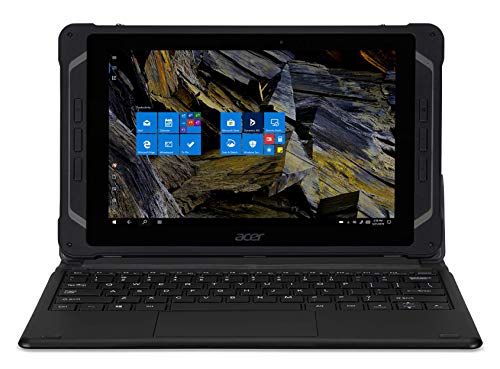 Acer Enduro T1 ET110-31W-C2KN Rugged Tablet, 10.1" WXGA IPS Touch, Intel Celeron N3450, 4GB LPDDR4, 64GB eMMC, WiFi-5, Front 2MP Webcam, Rear 5MP Webcam, Portfolio Keyboard, Windows 10 Professional
