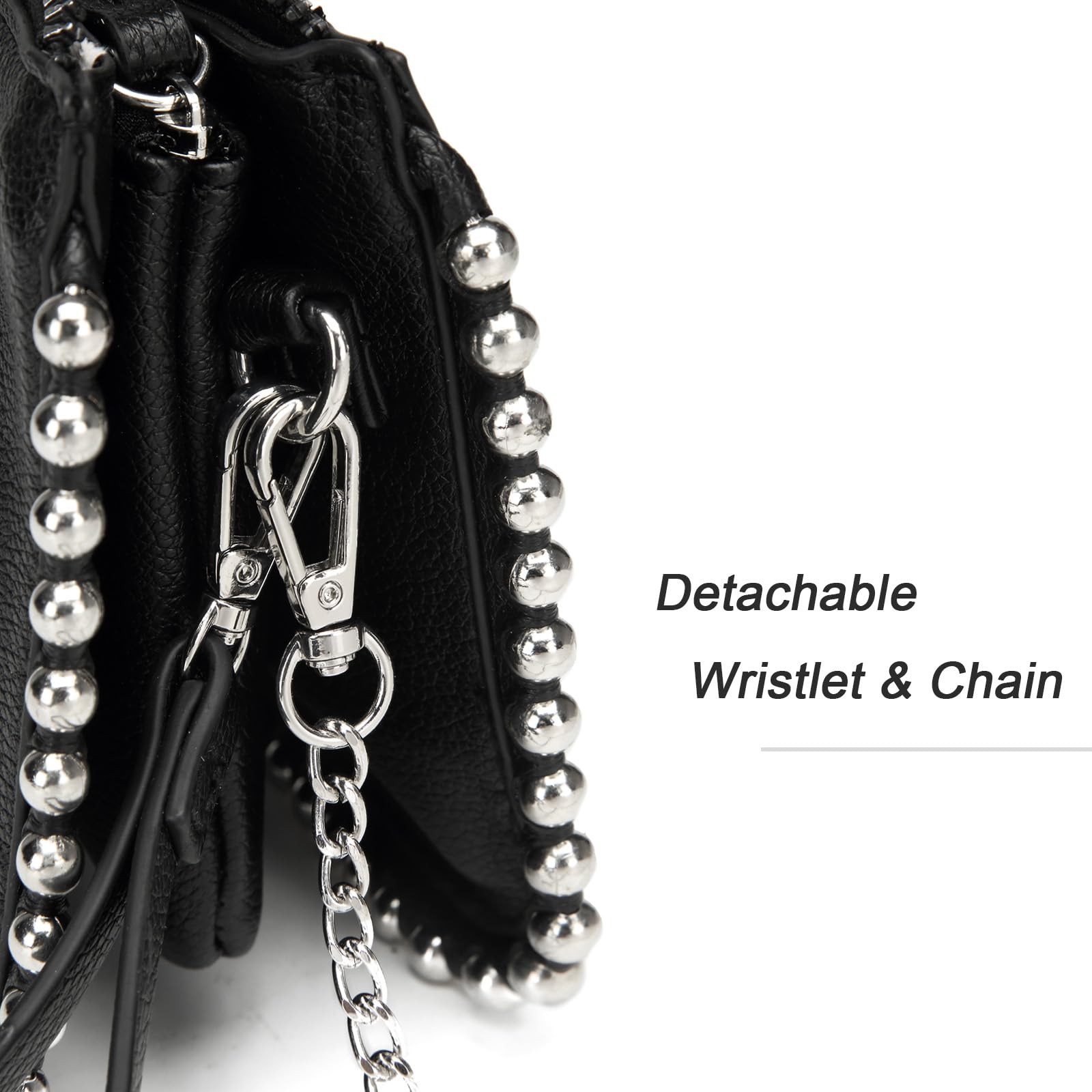 AFKOMST Small Clutch Purses for Women Summer Crossbody Bags and Straw Wristlet Handbags with Chain Strap