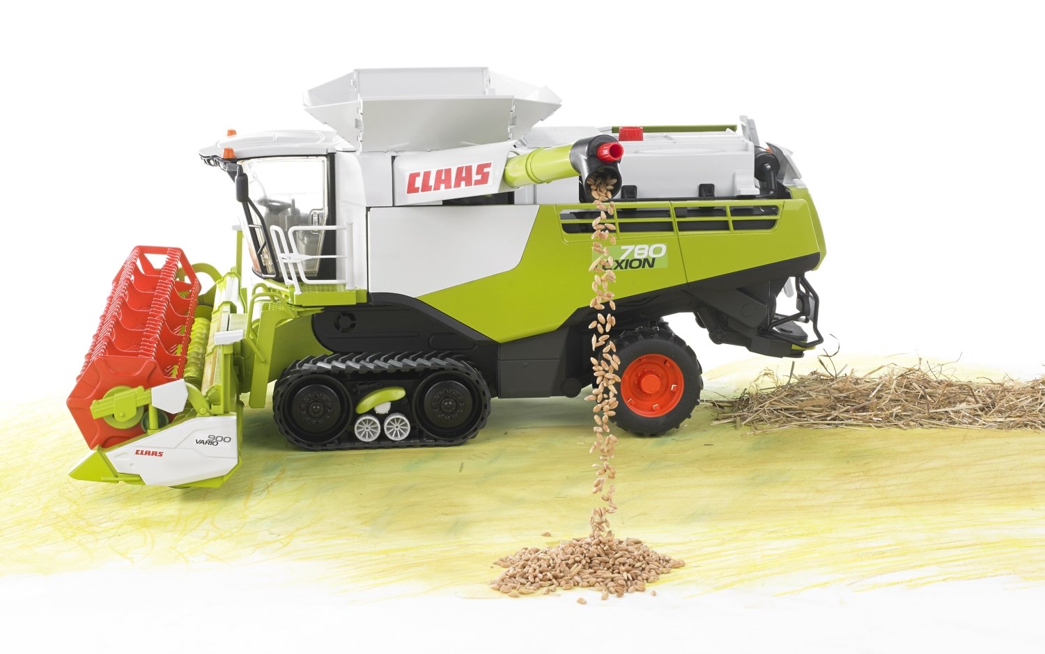 Bruder 02119 CLAAS Lexion 780 Combine Harvester, Realistic Farm Harvesting Tractor Toy, Green