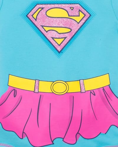 WARNER BROS Justice League Newborn Baby Girls 5 Pack Cosplay Costume Bodysuits Logo Girls 0-3 Months
