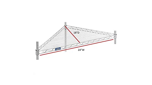 Nexel Corner Wire Shelving 24" W x 18" D x 74" H