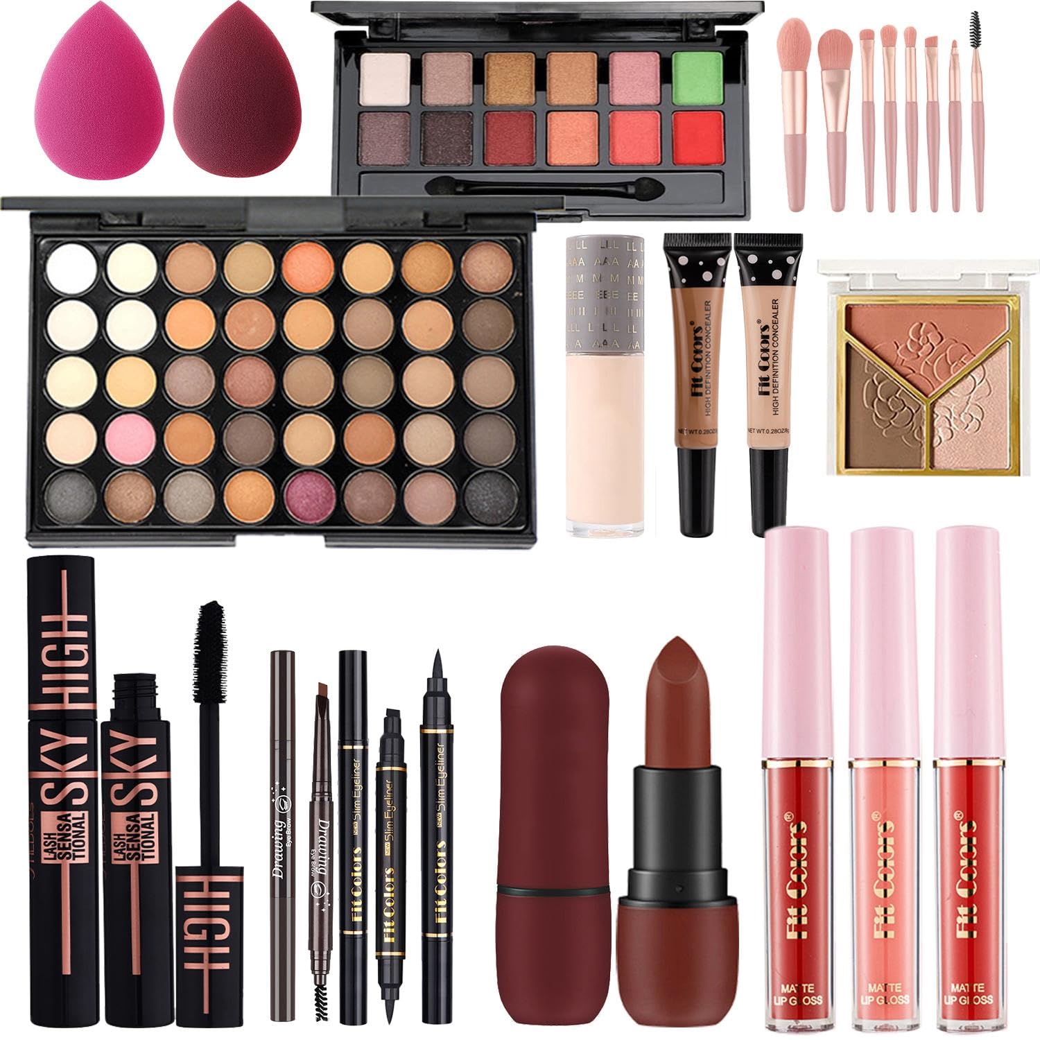 All-in-One Makeup Kit Professional Makeup Kit for Women Full Kit, Portable Multipurpose Makeup Sets for Beginners and Professionals