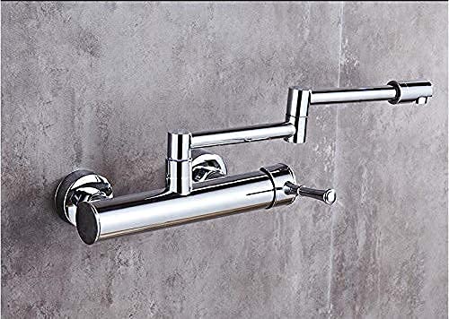 Basin Mixer Taps,Kitchen Taps,Kitchen Faucet Wall Mounted Single Handle Chrome Finish Brass Kitchen Tap Bathroom Sink Faucet Kitchen Foldable Bathroom Mixers