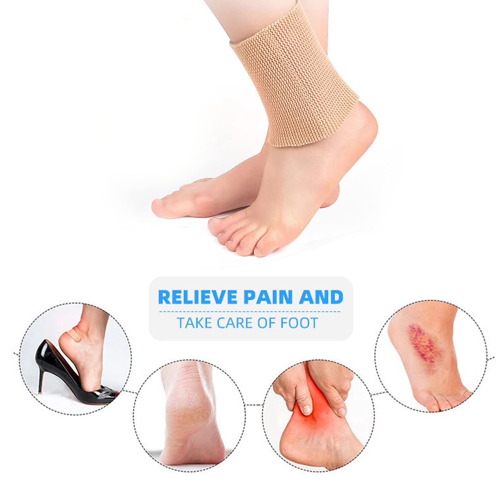 Ankle Brace,Compression Sleeve Injury Recovery Elastic Sports Protection, Compression Sleeve Ankle Support, Protective Sleeve, for Plantar Fasciitis, Achilles Tendon Support, for Men Women(?¡è??),