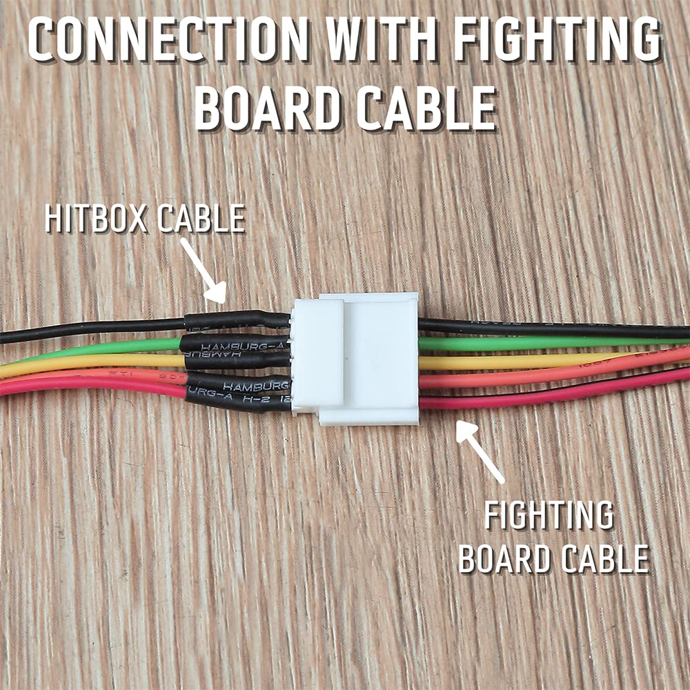 Brook Fighting Board Cable - 20-Pin Button and Joystick Harness with 4-Pin Button Harness, Button Joystick Harness DIY Builds/Arcade Stick/Fighting Board Accessories