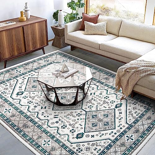 GlowSol Area Rugs 8x10 Boho Living Room Rugs Washable Rugs Boho Abstract Rug Non Slip Floor Mat Soft Thin Area Rug Bedroom Dining Room Office Rug Accent Carpetďź8x10