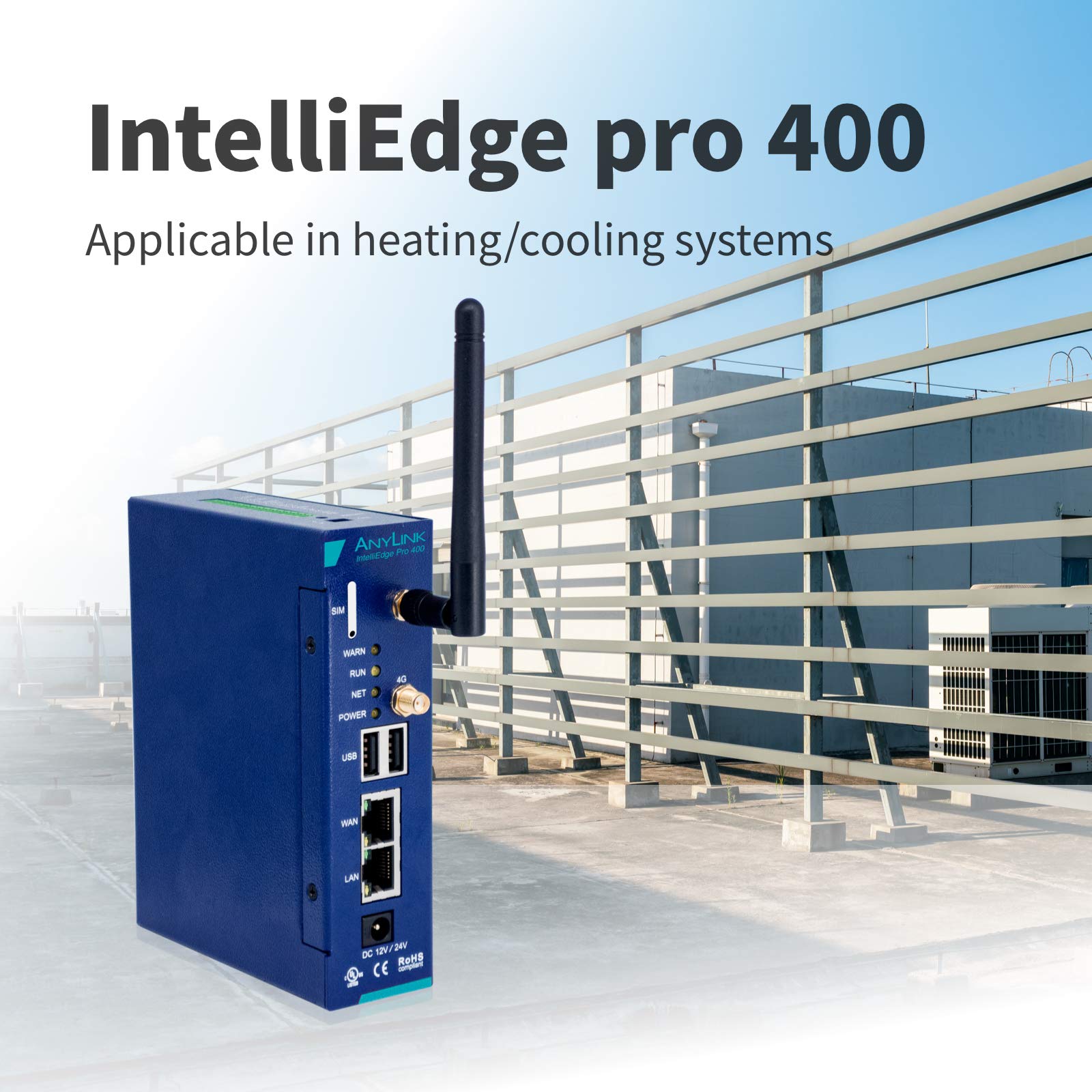 AnyLink IntelliEdge Pro-400 Industrial Cloud IoT Smart Life Management Mini IoT Box Edge Server,4GB