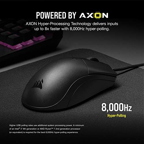 Corsair Sabre PRO Champion Series Gaming Mouse - Ergonomic Shape for Esports and Competitive Play - Ultra-Lightweight 69g - Flexible Paracord Cable QUICKSTRIKE Buttons with Zero Gap