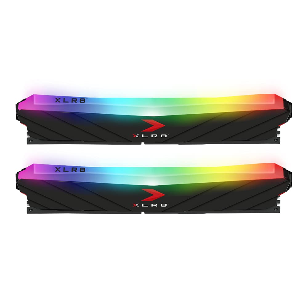 PNY XLR8 Gaming 16GB (2x8GB) DDR4 DRAM 3200MHz (PC4-25600) CL16 1.35V RGB Dual Channel Desktop (DIMM) Memory – MD16GK2D4320016XRGB