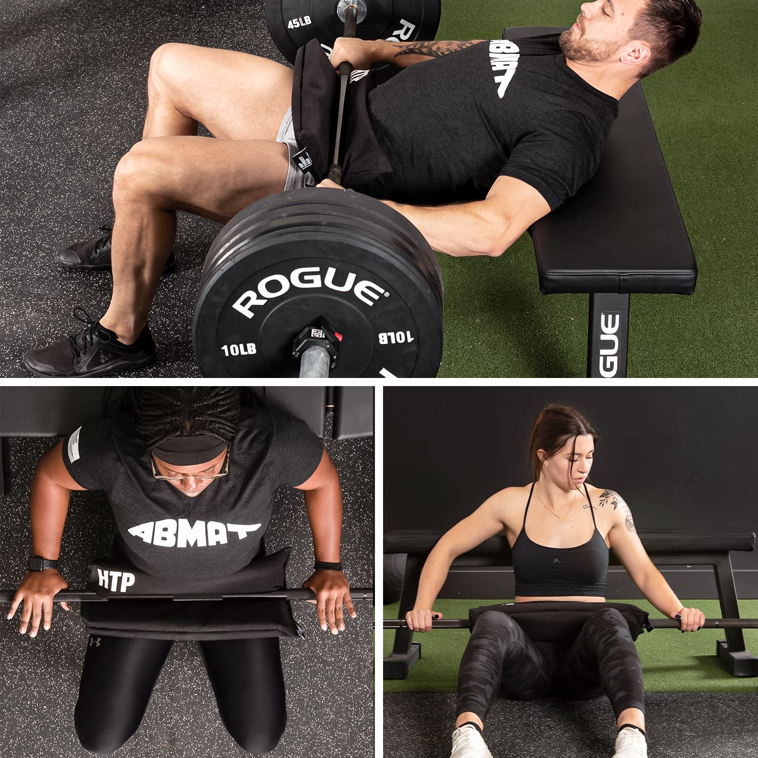 ABMAT Hip Thrust Pad Booty Glute Bridge Butt Workout, protective extra thick pad for barbell weightlifting