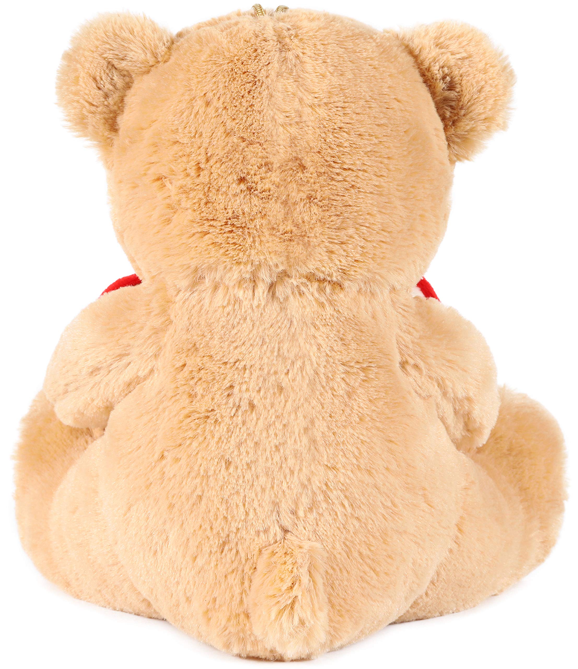 BRUBAKER Teddy Bear with Red Heart - I Love You - 9.84 Inches - Cuddly Plush Toy - Stuffed Animal - Brown