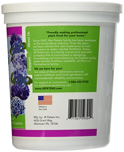 J R Peters Inc 59324 Jacks Classic No. 7-3-3 Hydrangea Fertilizer, Blue (1.5 lb)