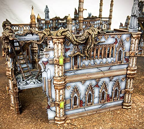 Rampart Modular Terrain Eternal Cathedral Core Set - Unpainted Fully Customizable Scaled Tabletop Terrain by Archan Studio - for Kids and Adults Ages 14+