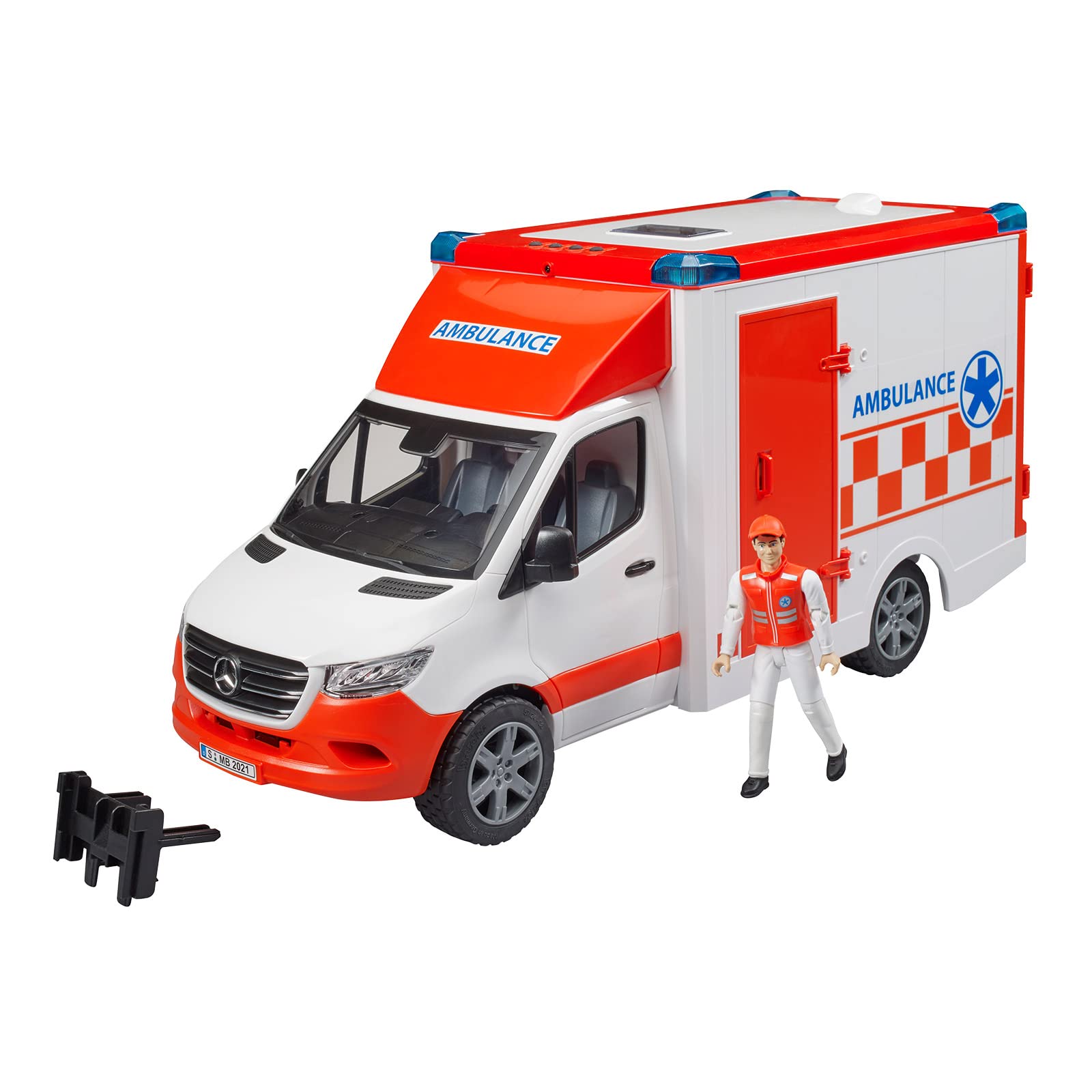 Bruder 02676 MB Sprinter Ambulance with Driver and Light + Sound Module