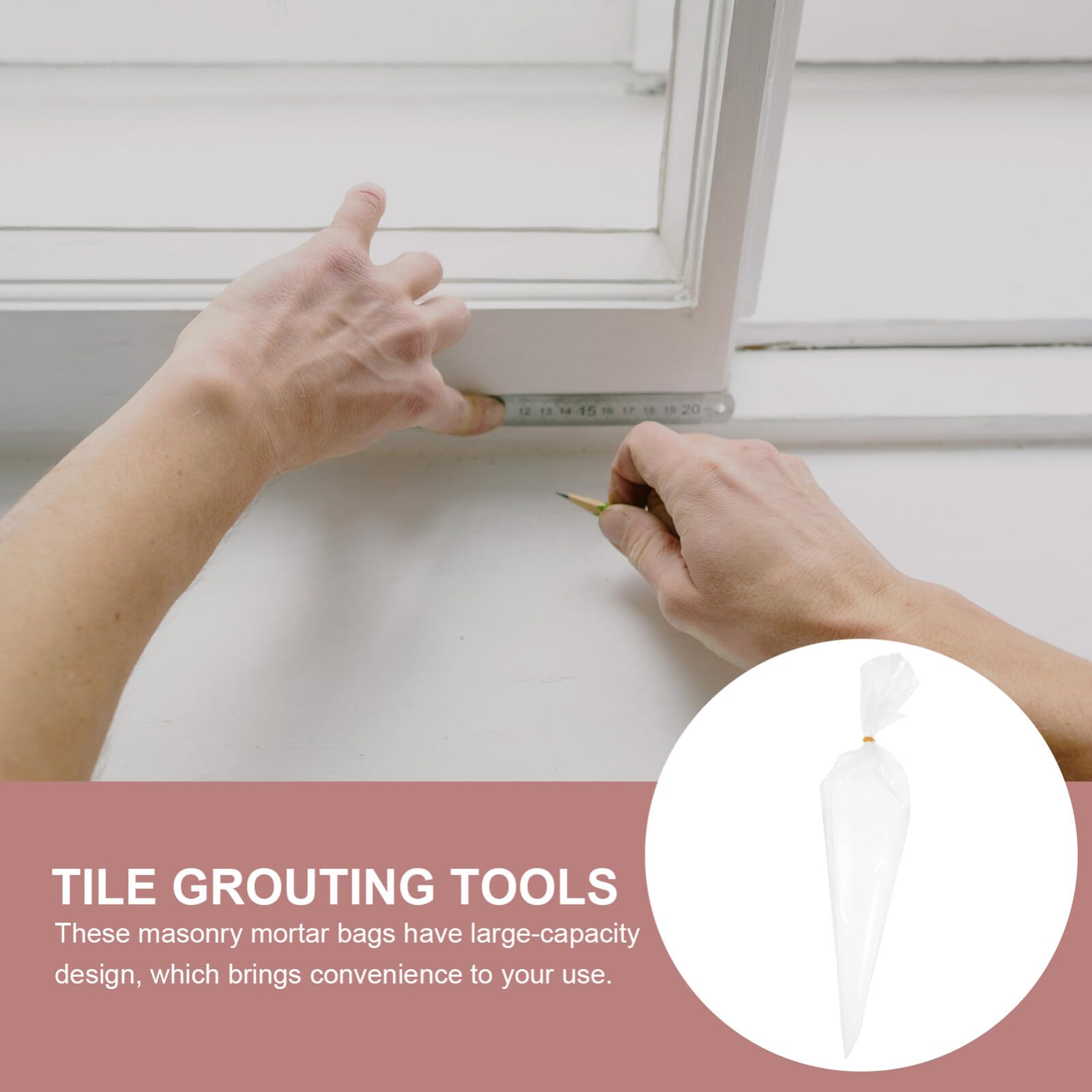 50pcs Construction Pointing Bag Masonry Grout Bags Tile Sealer Bag Cement Piping Tool Building Grout Bags Masonry Bags Tile Bags Grout Sealer Bag Tile Grout Pouch