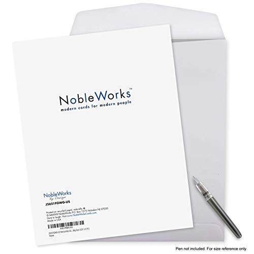 NobleWorks - Jumbo Get Well Greeting Card (8.5 x 11 Inch) - Beautiful Feel Better Soon, Group Notecard (Not 3D or Raised) - Inflated Messages From Us J5651FGWG-US