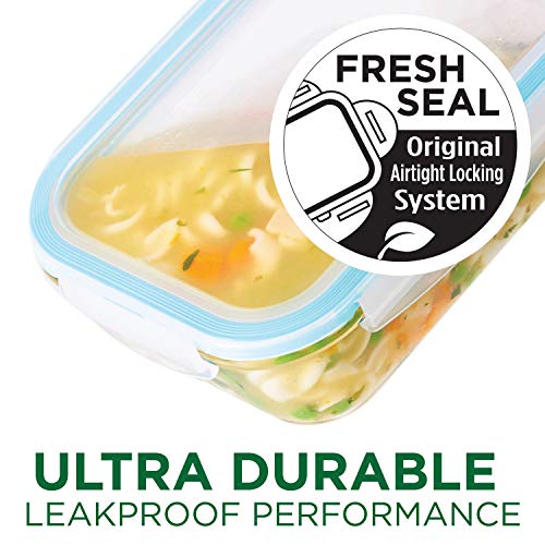 LocknLock Purely Better Glass Food Storage Container with Lid, Rectangle-51 oz, Clear