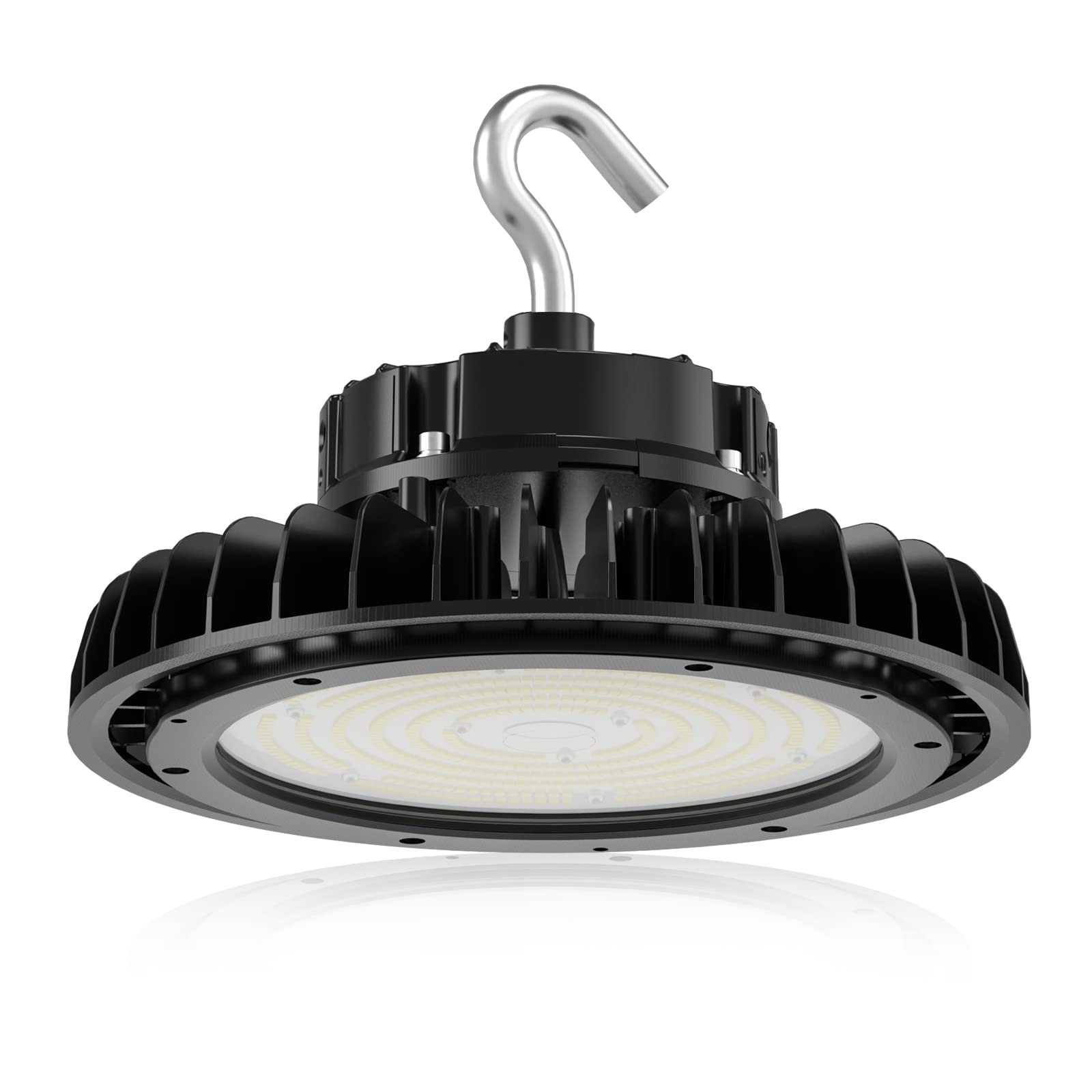 ABODONG LED High Bay Light 200W 26,000LM UFO High Bay LED Shop Lights 1-10V Dimmable 5000K 4'Cable with US Plug DLC Complied [800W MH/HPS Equiv.] 7 Yr Warranty