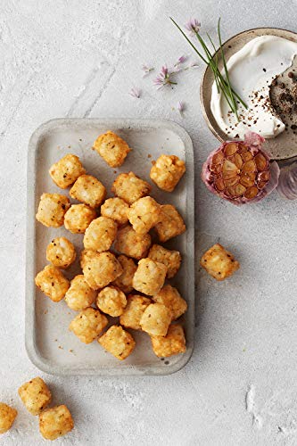 Alexia Crispy Seasoned Potato Puffs Roasted Garlic and Cracked Black Pepper, 19 oz (Frozen)